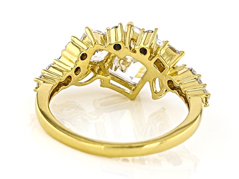 White Cubic Zirconia 18k Yellow Gold Over Sterling Silver Ring 3.84ctw ...
