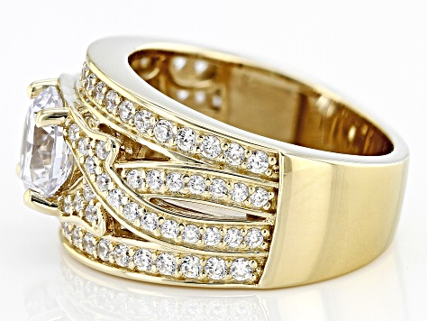 White Cubic Zirconia 18k Yellow Gold Over Sterling Silver Ring 3.11ctw - DOB898B | JTV