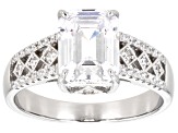 White Cubic Zirconia Platinum Over Sterling Silver Ring 2.80ctw ...