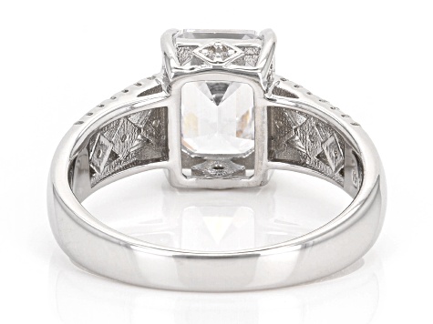 White Cubic Zirconia Platinum Over Sterling Silver Ring 2.80ctw ...