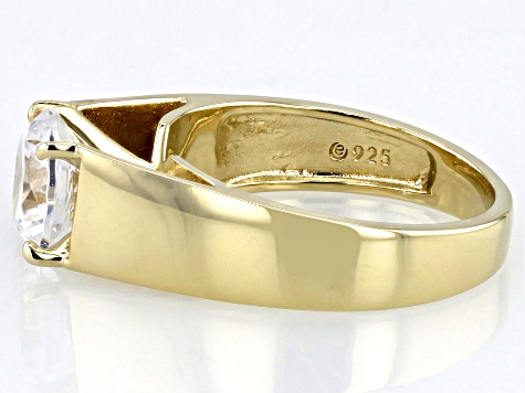 White Cubic Zirconia 18k Yellow Gold Over Sterling Silver Ring 3.46ctw - DOB931B | JTV