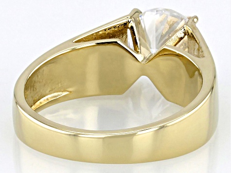 White Cubic Zirconia 18k Yellow Gold Over Sterling Silver Ring 3.46ctw ...