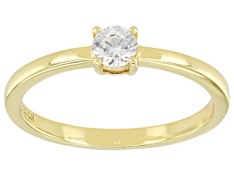 White Cubic Zirconia 18k Yellow Gold Over Sterling Silver Ring Set 2 ...