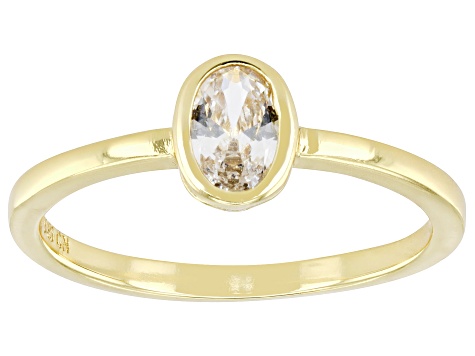 White Cubic Zirconia 18k Yellow Gold Over Sterling Silver Ring Set 2.52ctw - DOB945B | JTV