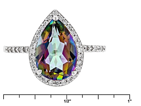 Multi-Color Quartz Rhodium Over Sterling Silver Ring 3.78ctw - DOCW054 ...