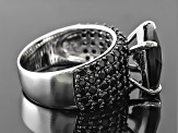 Black Spinel, Black Rhodium Over Sterling Silver Ring 10.70ctw ...