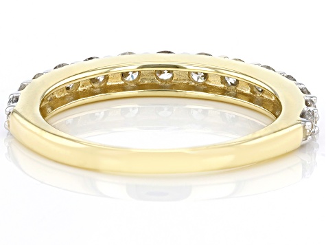 White Diamond 10k Yellow Gold Band Ring 0.85ctw - DOE127B | JTV