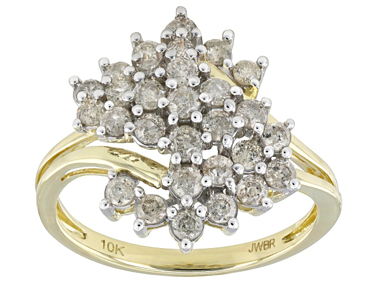 Candlelight Diamonds™ 10k Yellow Gold Cluster Ring 1.00ctw - DOE475 | JTV