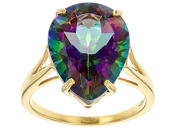 Multi-Color Quartz 18k Yellow Gold Over Sterling Silver Ring 7.50ct ...