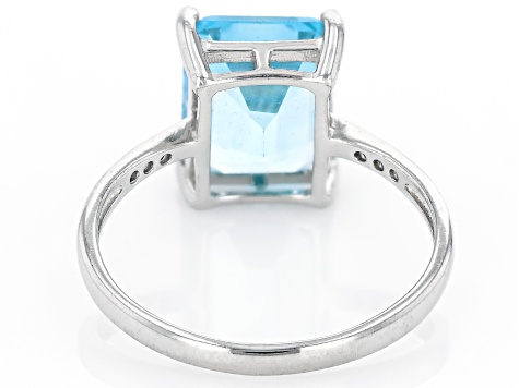 Sky Blue Topaz Rhodium Over Sterling Silver Ring 3.50ctw - DOK3371A | JTV