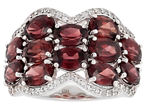 Red Zircon Sterling Silver Ring 6.85ctw - DOK3464 | JTV