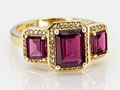 Grape Color Garnet 10k Yellow Gold Ring 2.70ctw - GCG074 | JTV