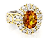 Orange Rio Grande Citrine Rhodium/24k Yellow Gold Over Palladium ...
