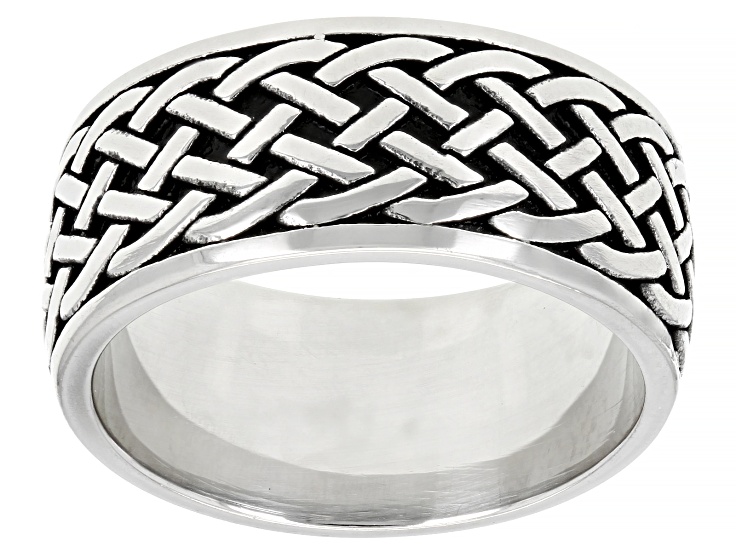 Stainless Steel Celtic Band Ring - IRE689 | JTV