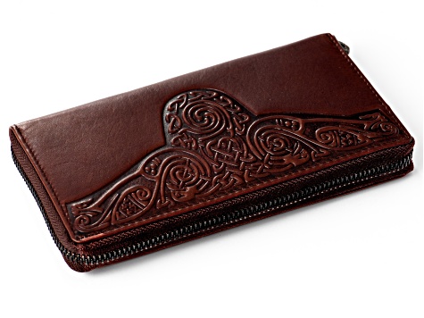 Roisin Brown Leather Celtic Wallet - IRE714A | JTV