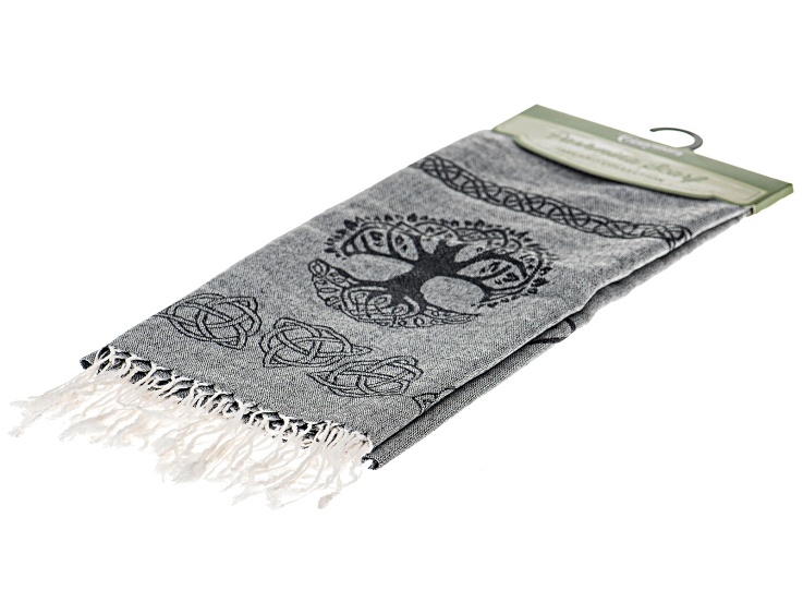 "Tree of Life & Trinity Knot" Pashmina Scarf - IRE762 | JTV