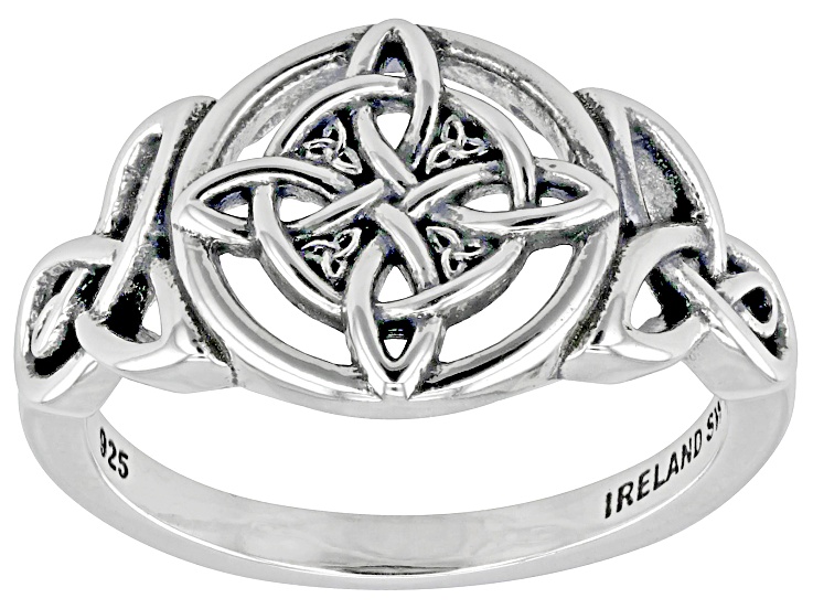 Sterling Silver Celtic Cross Ring - IRE788 | JTV