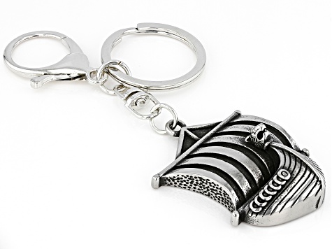 Stainless Steel Viking Ship Key Chain - IRW120 | JTV