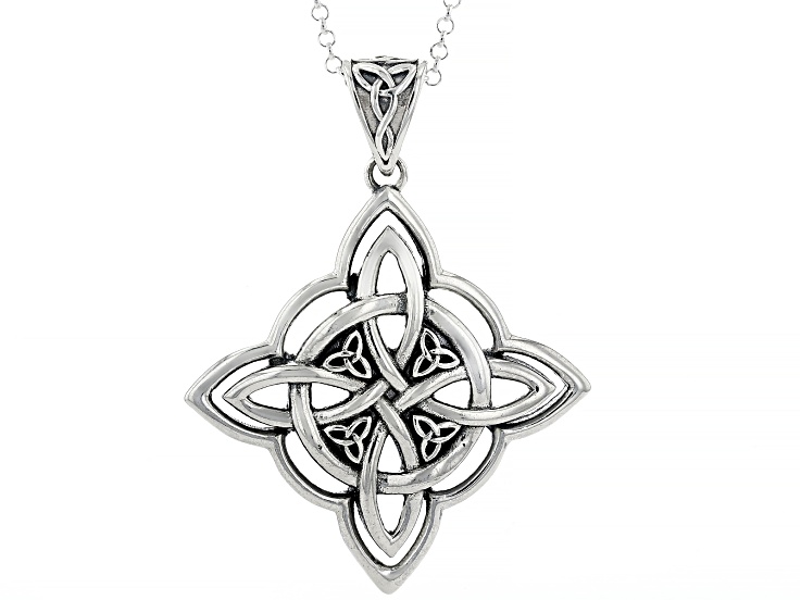 Sterling Silver Trinity Knot Pendant With Chain - IRW210 | JTV