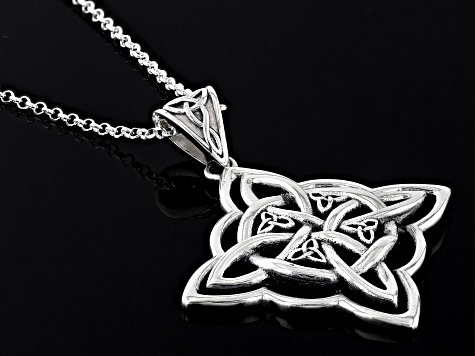 Sterling Silver Trinity Knot Pendant With Chain - IRW210 | JTV