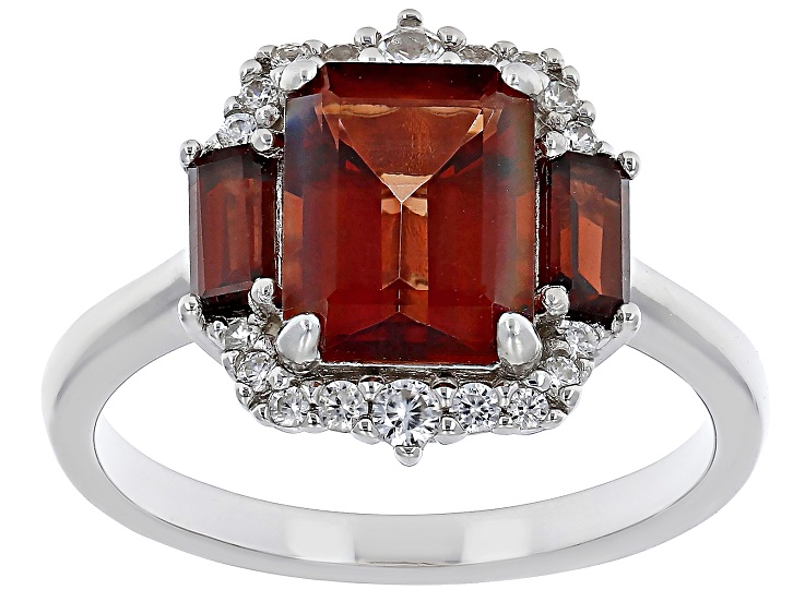 Red Labradorite Rhodium Over Silver Ring 2.50ctw - ISH190 | JTV