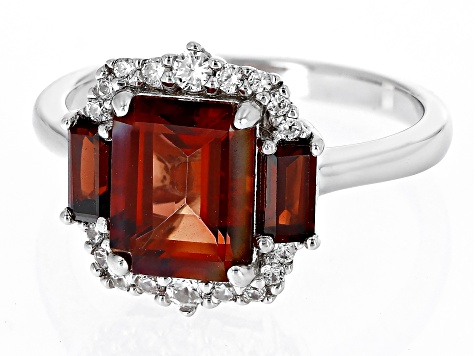 Red Labradorite Rhodium Over Silver Ring 2.50ctw - ISH190 | JTV