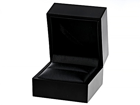 Black Poly Wooden Presentation Ring Box with Black Faux Leather Lining ...