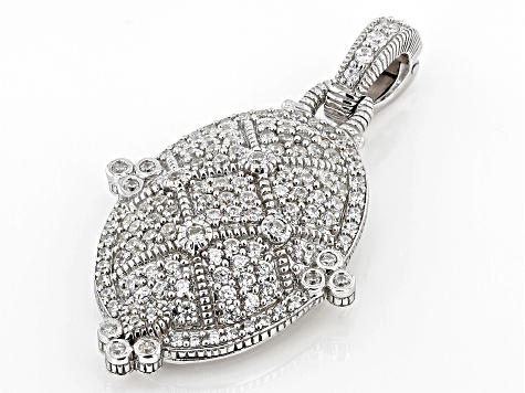 Judith Ripka Cubic Zirconia Rhodium Over Sterling Silver Pave Arielle ...