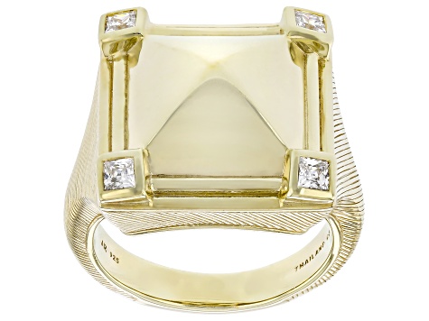 Judith Ripka Cubic Zirconia 14k Gold Clad Cairo Ring 0.54ctw - JRJ475 | JTV