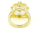 Judith Ripka Canary & White Cubic Zirconia 14k Gold Clad Olivia Ring 26.73ctw - JRJ557 | JTV