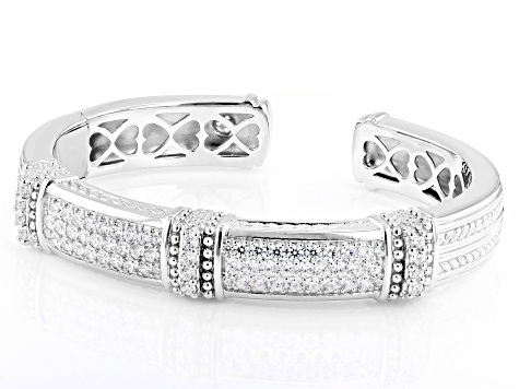 Judith Ripka Cubic Zirconia Rhodium Over Sterling Silver Pia Cuff ...