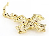 Judith Ripka Cubic Zirconia 14k Gold Clad Estate Maltese Cross Enhancer ...