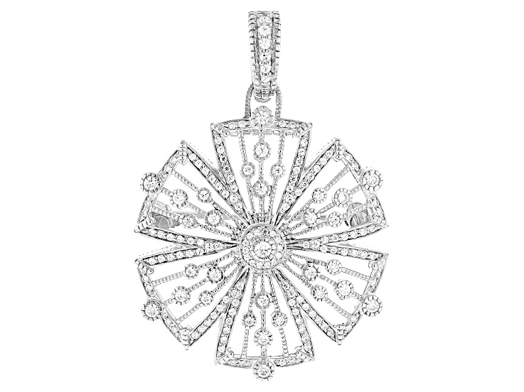 Judith Ripka Cubic Zirconia Rhodium Over Sterling Silver Estate ...