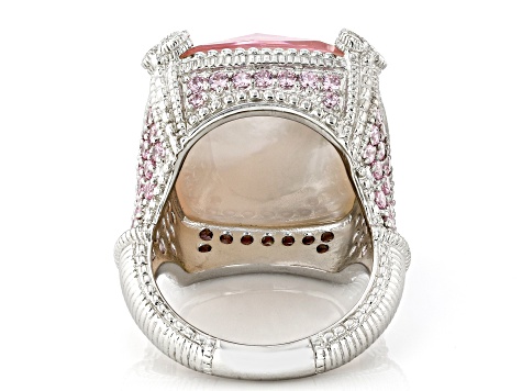 Judith Ripka Pink Cubic Zirconia Mother-Of-Pearl Doublet With CZ ...