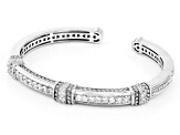 Judith Ripka Cubic Zirconia Rhodium Over Sterling Silver Narrow Pia ...