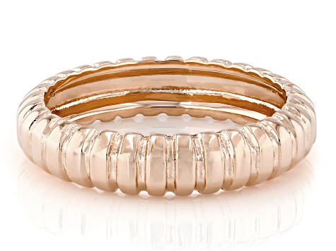 Judith Ripka 14k Rose Gold Clad Verona Stackable Band Ring - JRJ731A | JTV