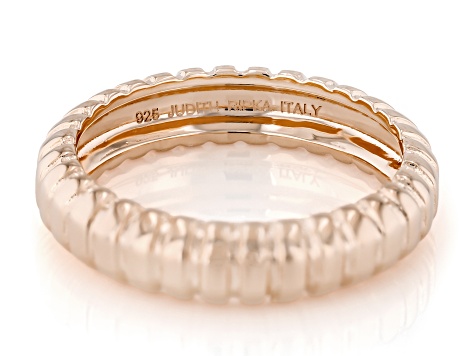 Judith Ripka 14k Rose Gold Clad Verona Stackable Band Ring - JRJ731A | JTV