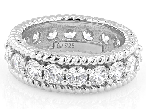 Judith Ripka White Cubic Zirconia Rhodium Over Sterling Silver Toujours ...