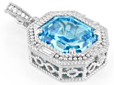 Judith Ripka Blue Cubic Zirconia Rhodium Over Sterling Silver Decadence ...