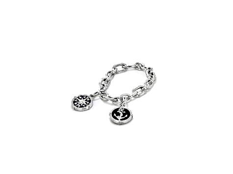 Judith Ripka Couture Ocean Reef Black Onyx With Blue Topaz Rhodium Over ...