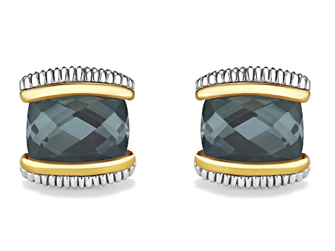 Judith Ripka Couture Eternity Quartz Hematite Doublet Rhodium Over ...