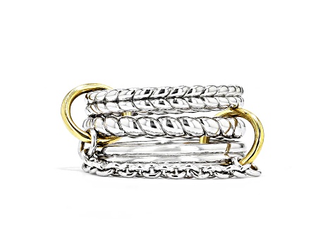 Judith Ripka Couture Vienna Rhodium Over Sterling Silver and 18k Gold ...