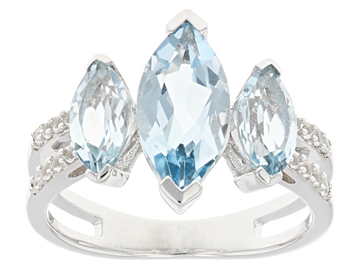 Blue Glacier Topaz™ Rhodium Over Sterling Silver Ring 3.08ctw - JSM139 ...