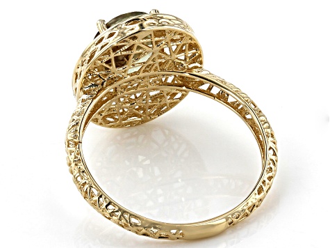 Green Turkish Diaspore 14k Yellow Gold Filigree Ring 1.45ct - JTS023 | JTV