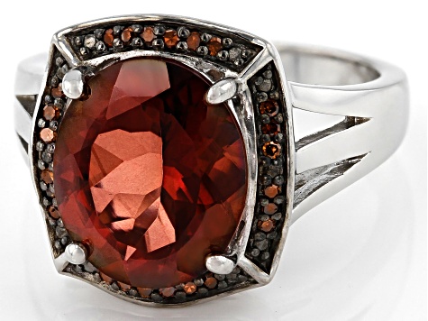 Red Labradorite Rhodium Over Sterling Silver Ring 3.59ctw - JZH192 | JTV