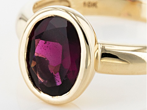Grape Color Garnet 10k Yellow Gold Ring 1.70ct - KAF026 | JTV