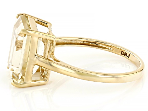 Yellow Labradorite 10k Yellow Gold Ring 3.65ct - KTS020 | JTV