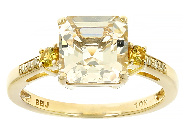 Yellow Labradorite With Yellow Sapphire and Yellow Diamond 10k Yellow ...