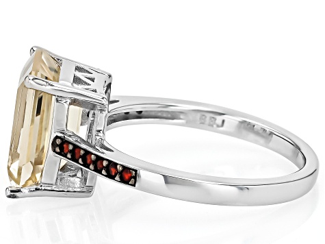 Yellow Labradorite Rhodium Over Silver Ring 3.73ctw - KTS076 | JTV