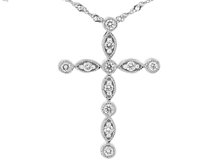 White Lab-Grown Diamond H SI1 Rhodium Over Sterling Silver White Lab-Grown Diamond H SI1 Rhodium Over Sterling Silver
